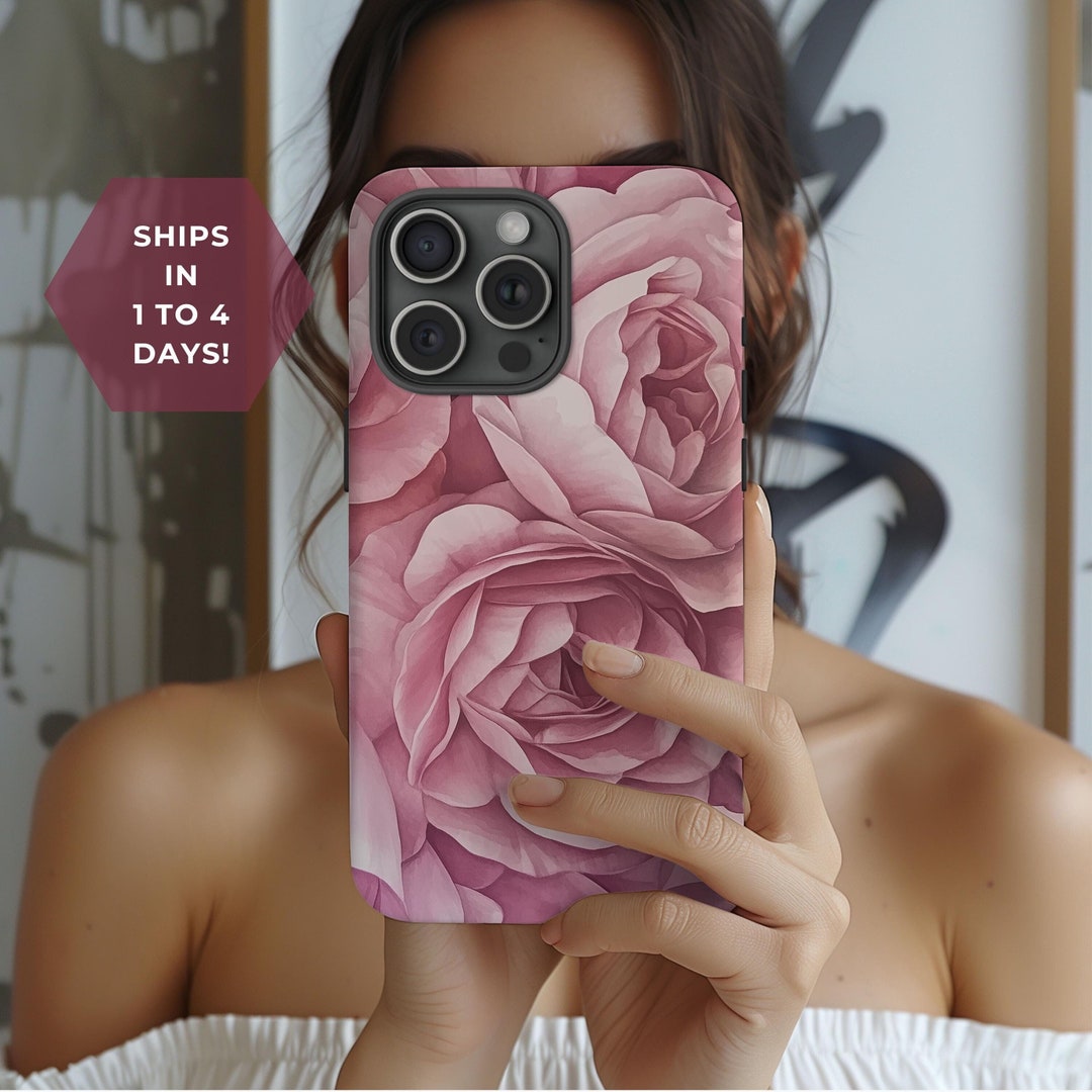Roses Phone Case, Bohemian Flowers Phone Case, Cottagecore Aesthetic ...