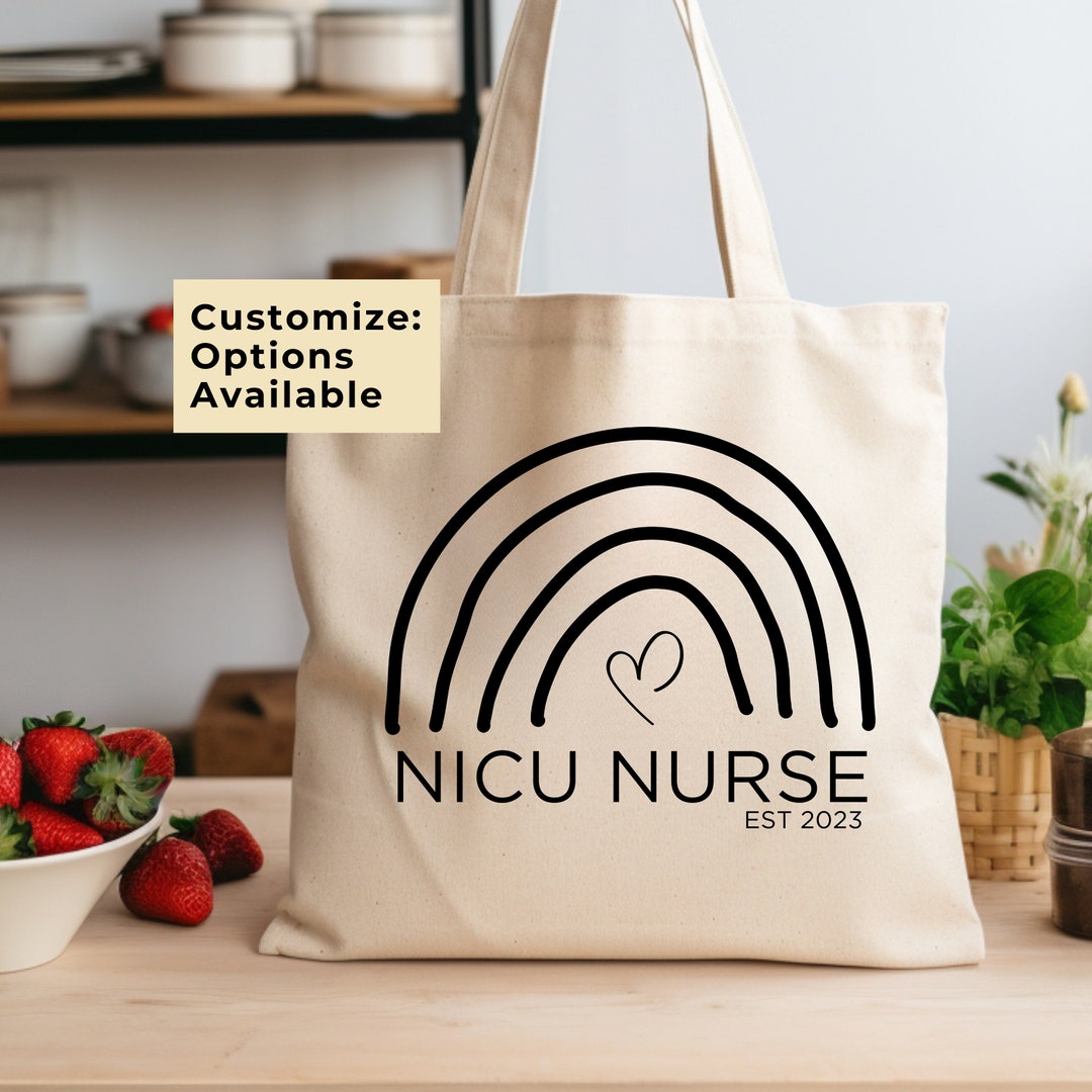 Personalized NICU Nurse Tote Bag NICU Nurse Appreciation Gift Tote Bag ...
