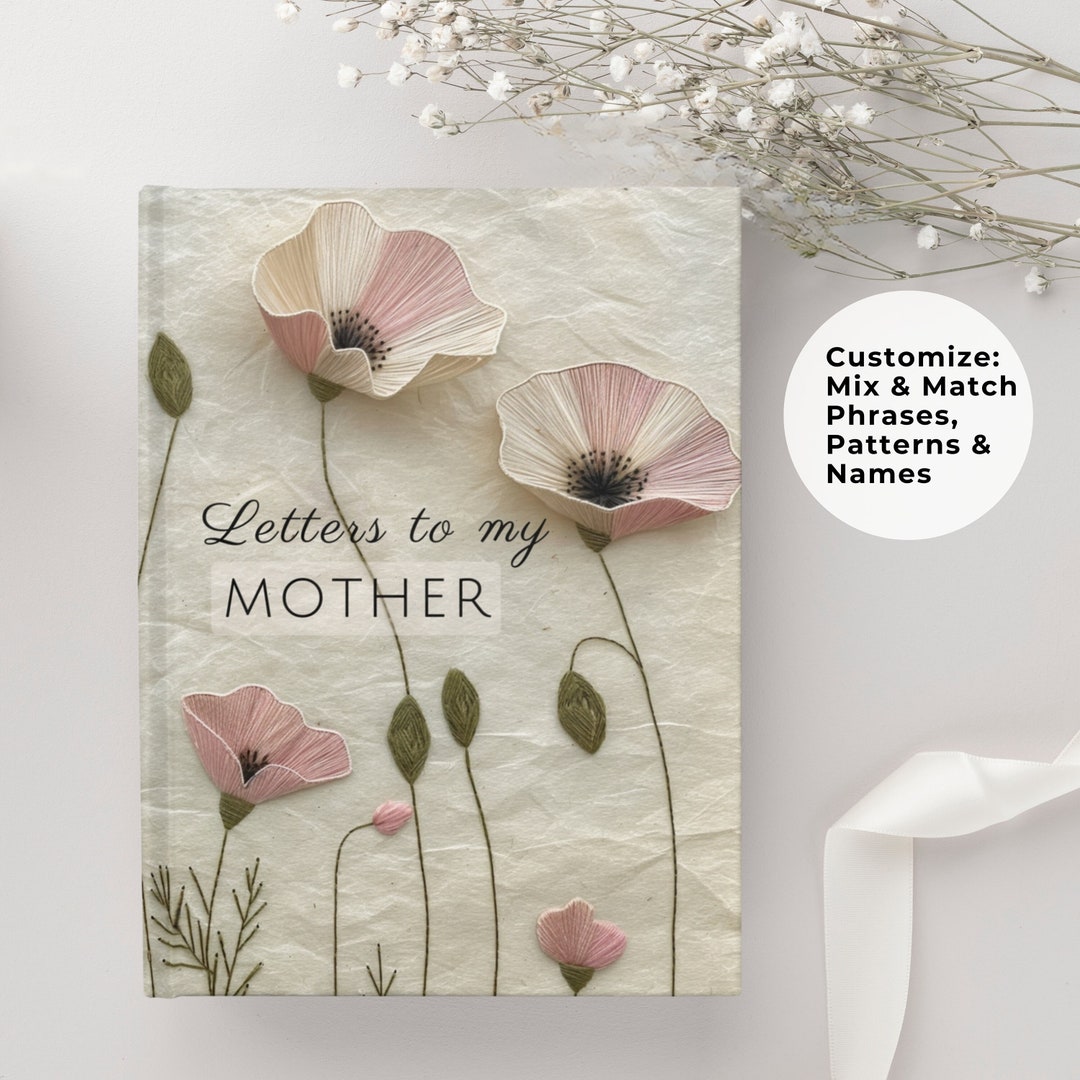 Letters to My Mother Grief Journal Personalized Loss of Mother Memorial ...