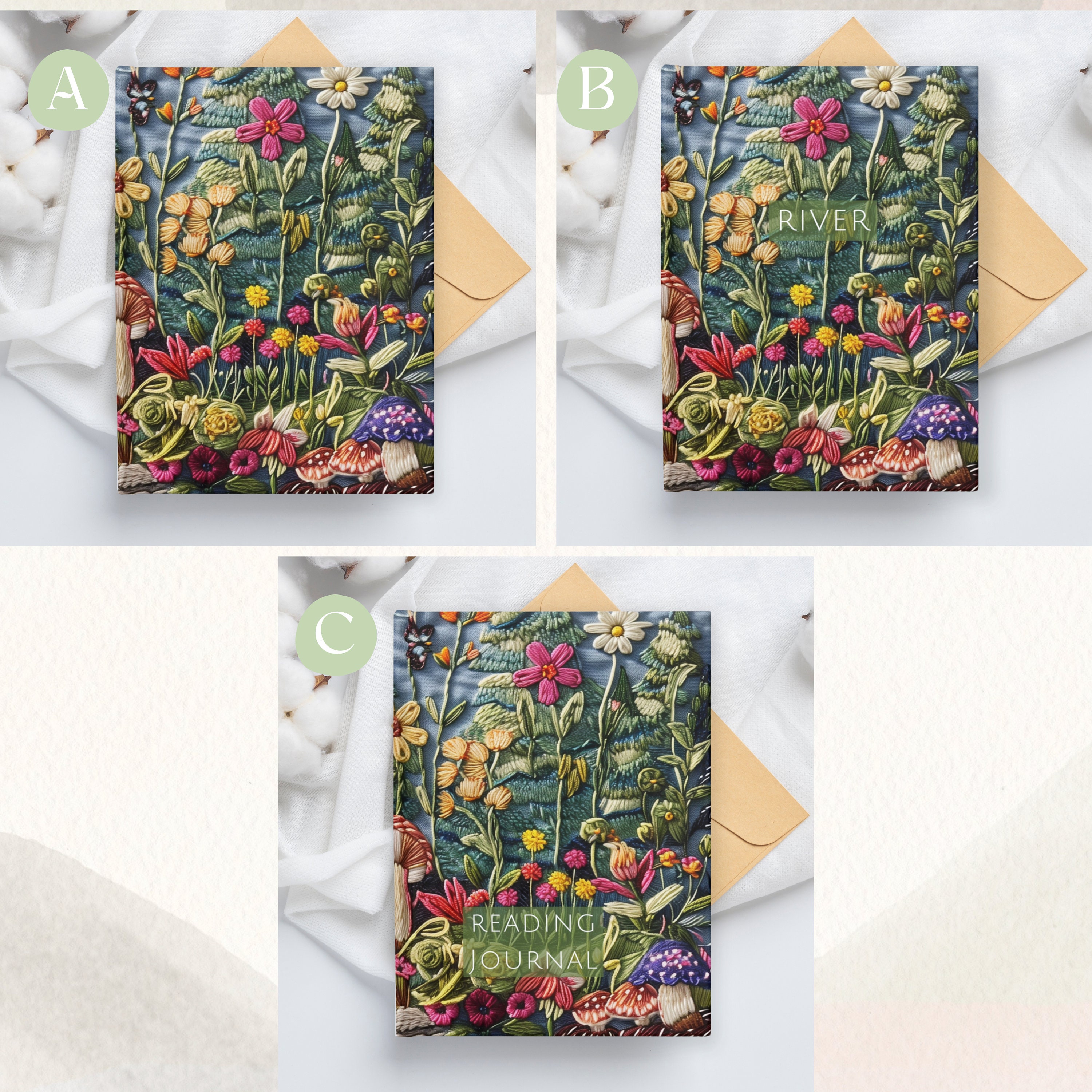 Embroidered Print Cottagecore Journal With 128 Pages - Etsy