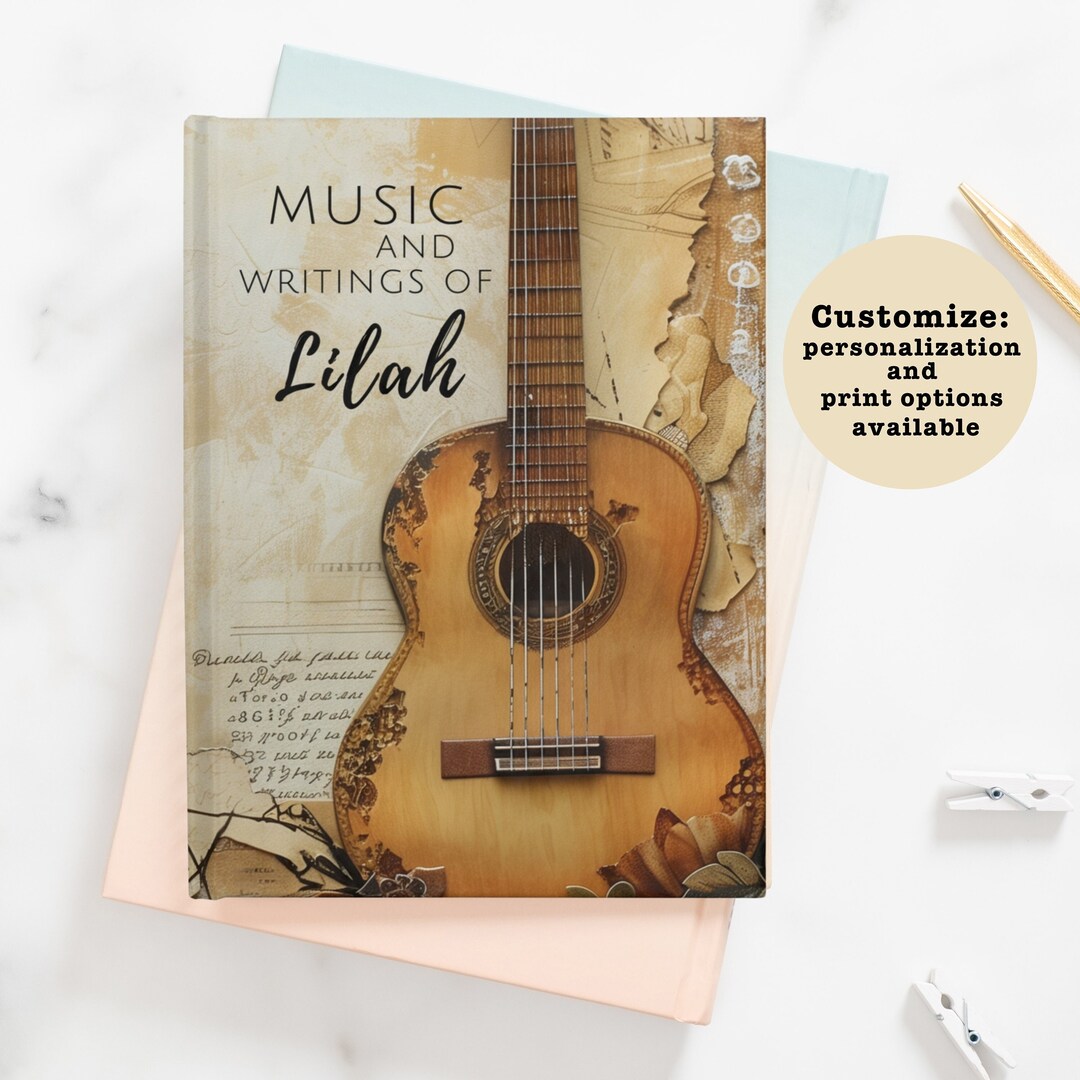 Custom Song Writing Book Personalized Lyric Journal Gifts for Musicians ...