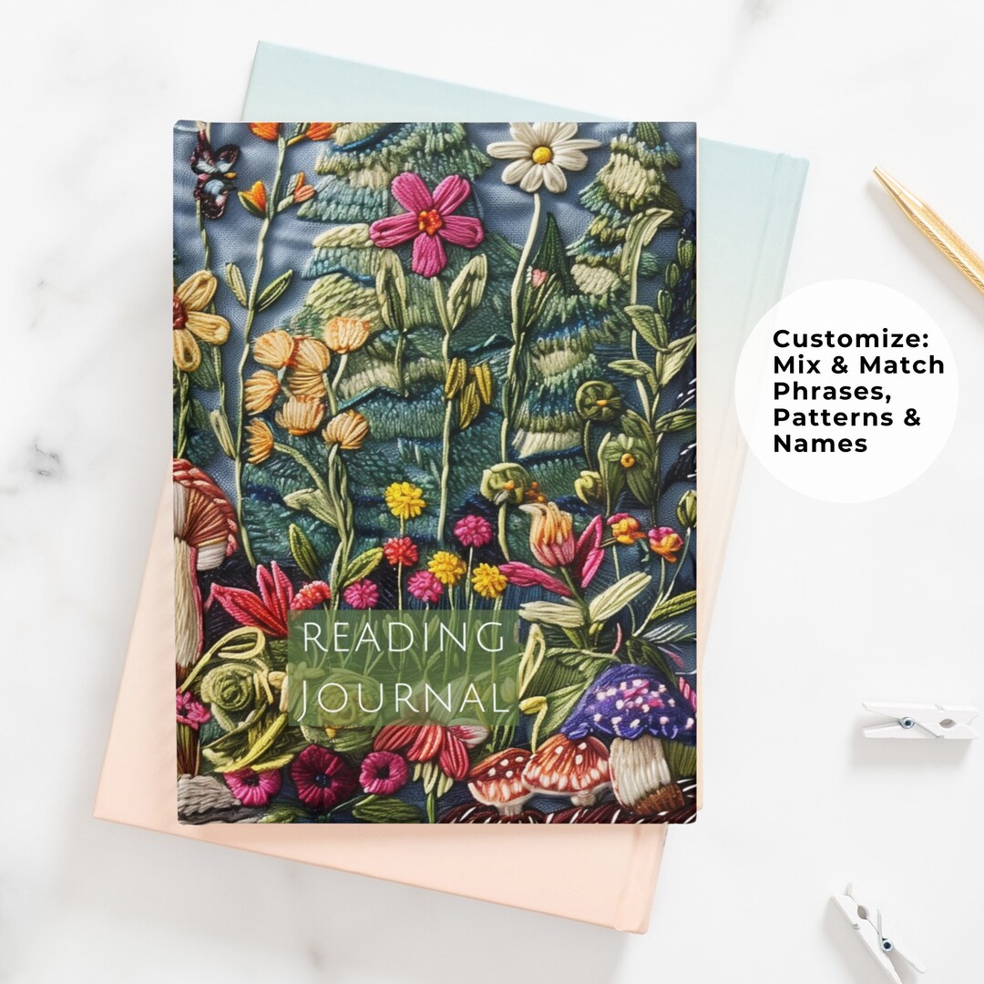 Personalized Reading Journal Gift Custom Book Tracker Notebook PRINTED ...