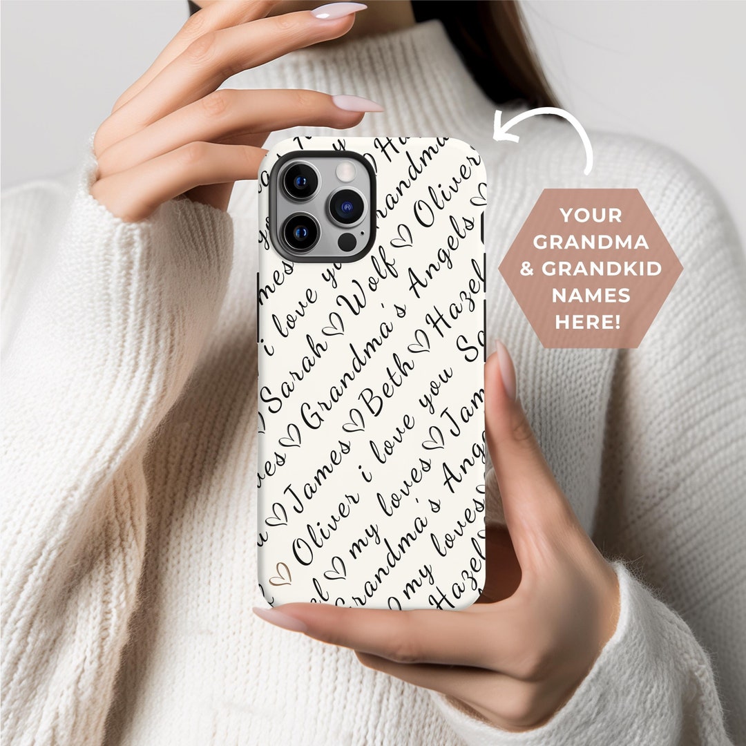 Custom Grandma's Grandkid Names Phone Case Personalized Nana's ...