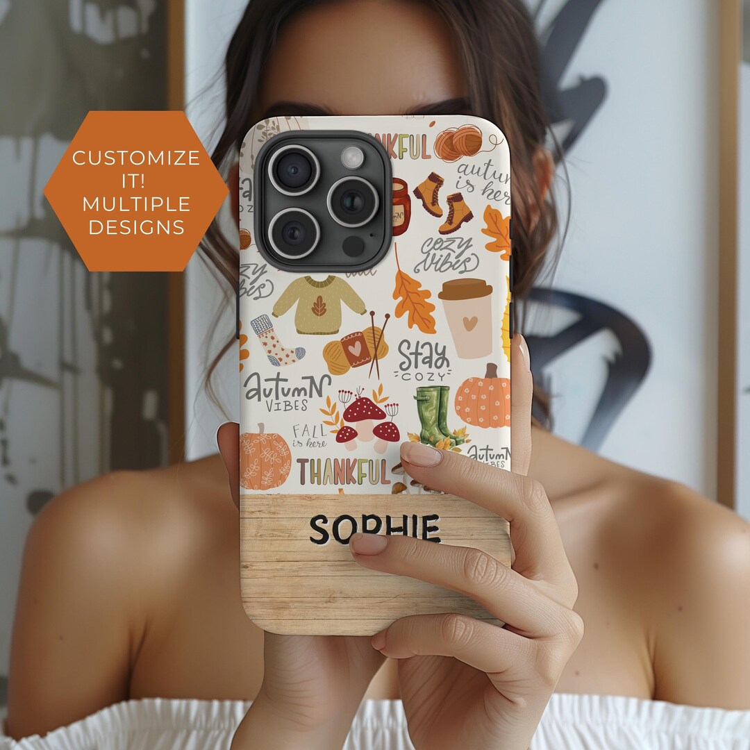 Personalized Cozy Season Collage Phone Case Cute Autumn Phone Case Fall ...