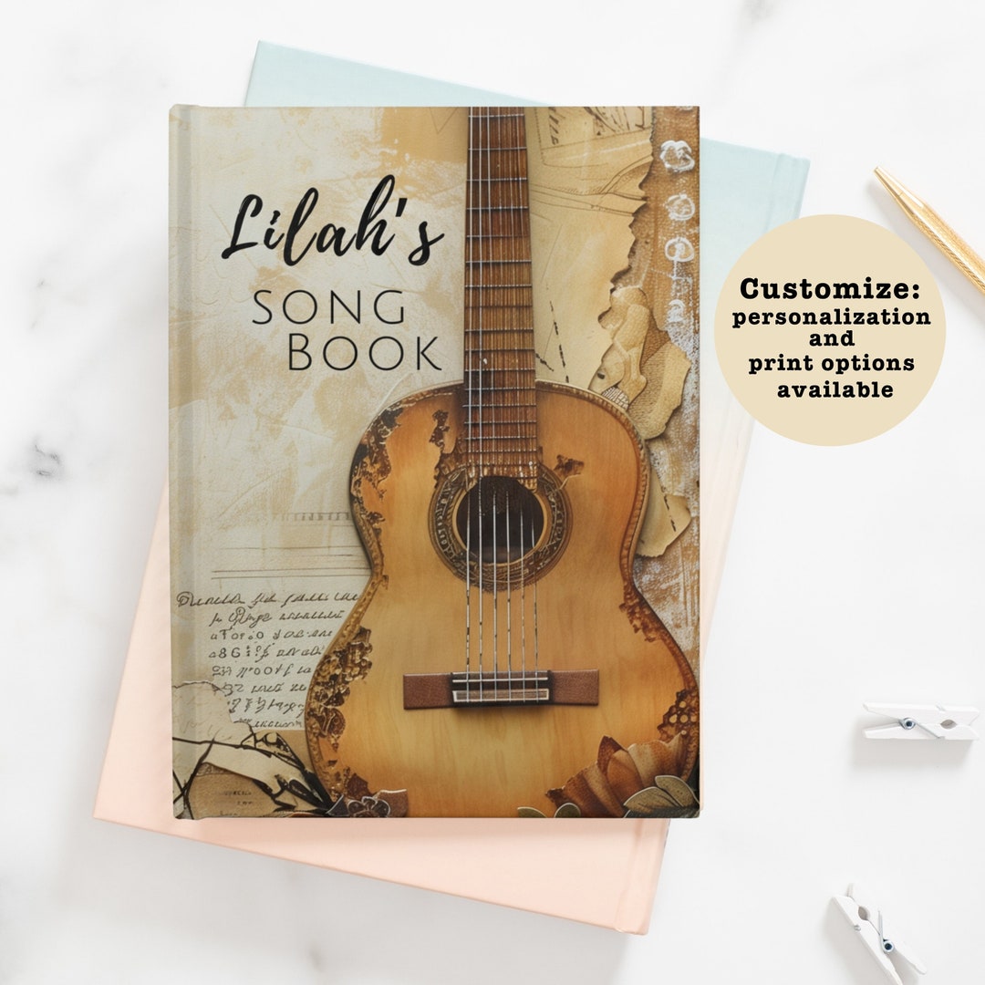 Custom Song Writing Book Personalized Lyric Journal Gifts for Musicians ...