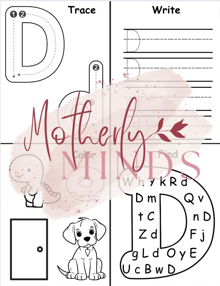 Letter of the Day A-Z, 26 Printable Worksheets, Preschool - Etsy