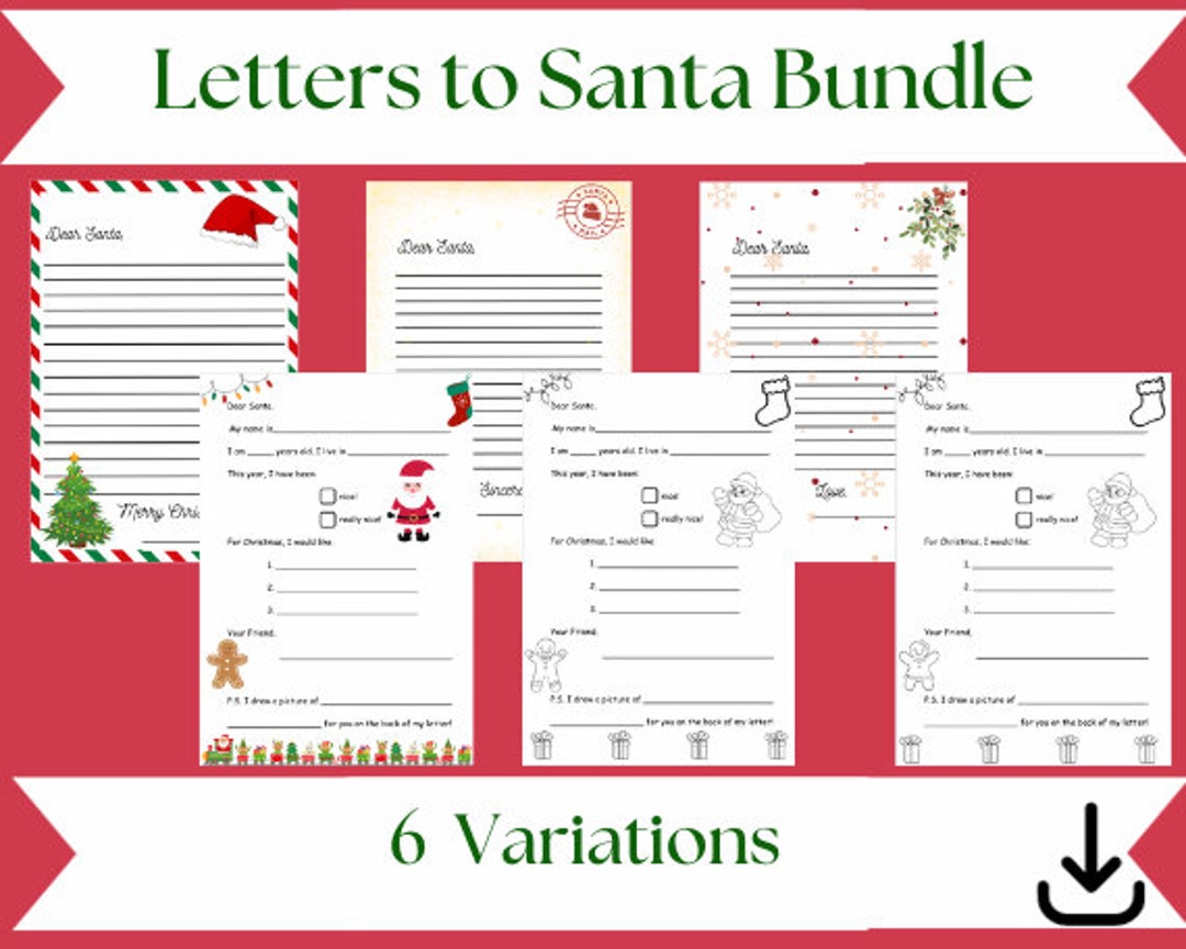 Letter to Santa / Christmas Writing - Etsy