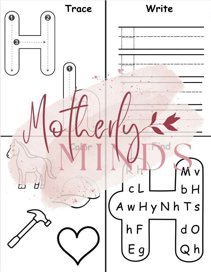 Letter of the Day A-Z, 26 Printable Worksheets, Preschool - Etsy