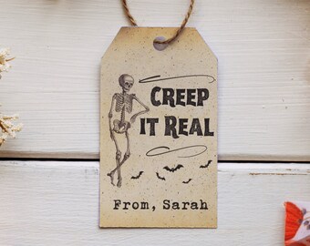 Skeleton Tags Round Paper Gift Tags Set of 10 - Etsy