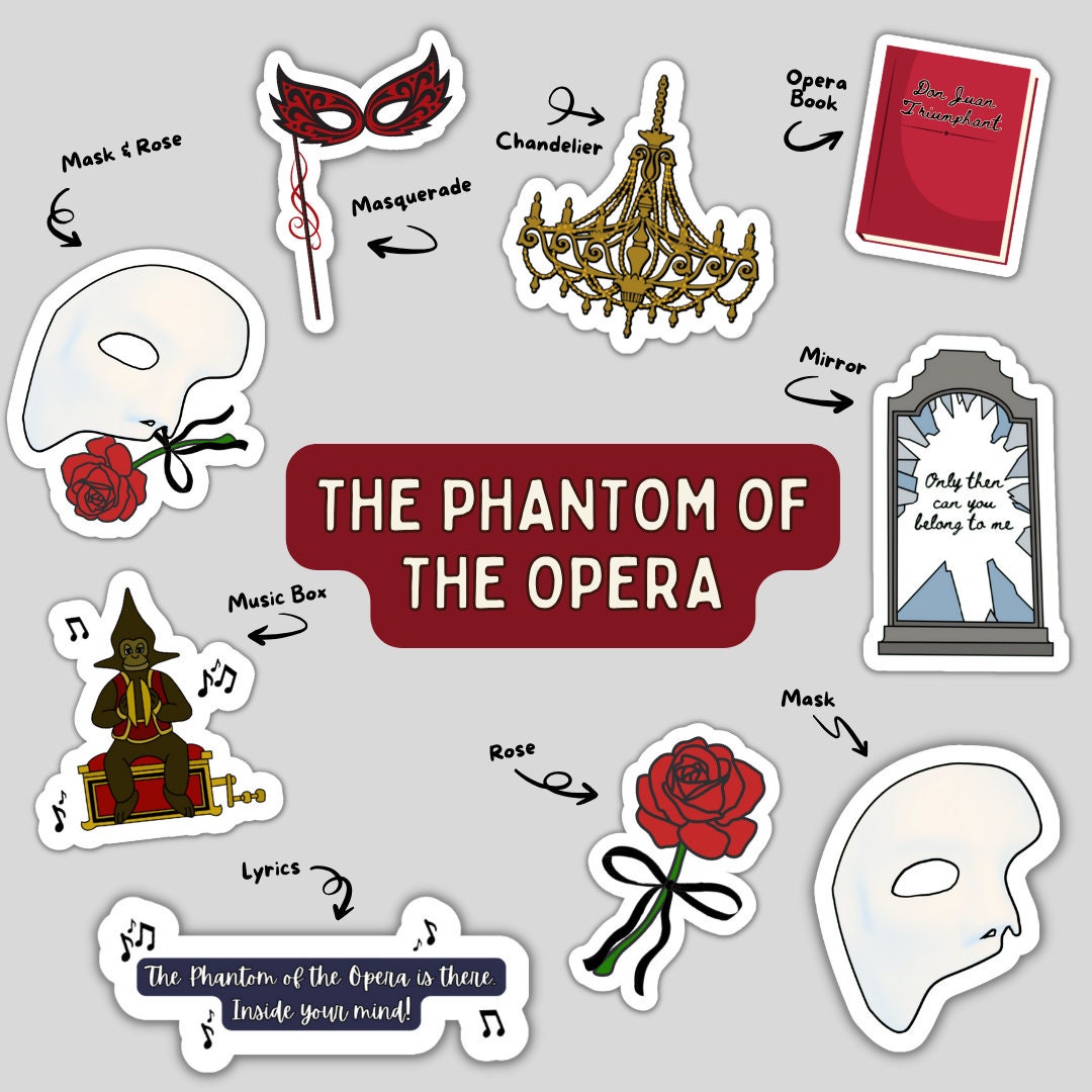 Phantom of the Opera Stickers - Etsy
