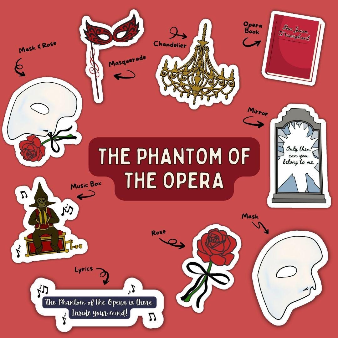 Phantom of the Opera Stickers - Etsy