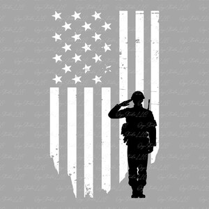 Distressed Flag and Soldier PNG Digital Download - Memorial Day ...