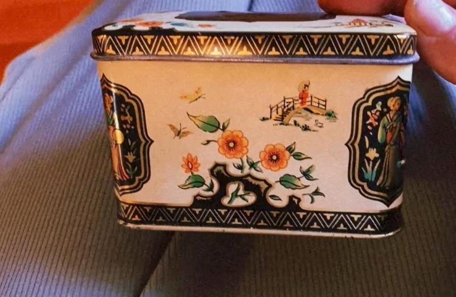 Antique Hinged Top Tin Container From the Mid-century Era - Etsy
