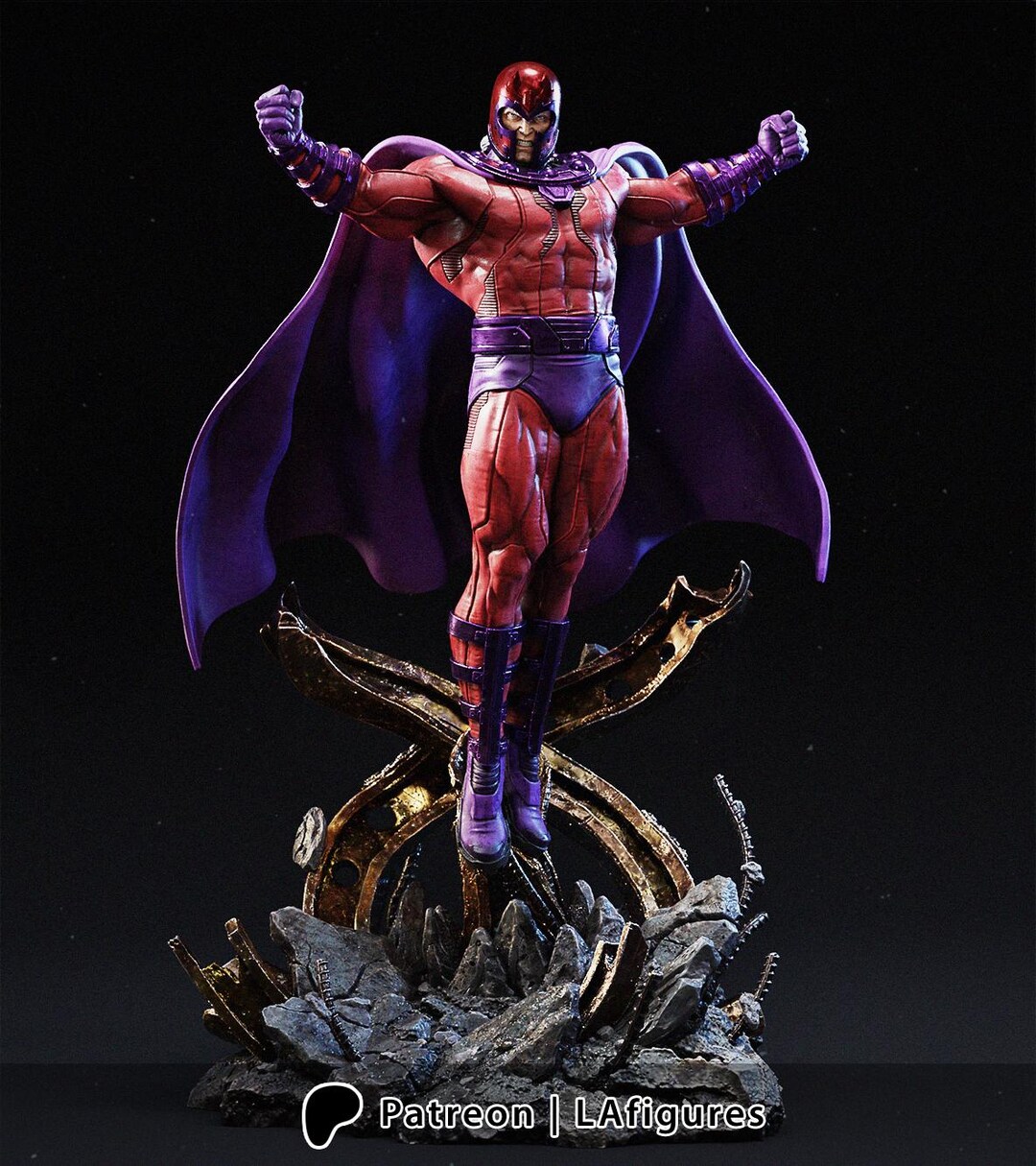 Magneto Figure Fan Art 3D Resin Printed Statue X-men Collectible Gift ...
