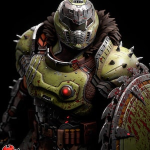 Doomguy Figure 1/6 Scale - Doom the Dark Ages Collectible Statue 3d ...