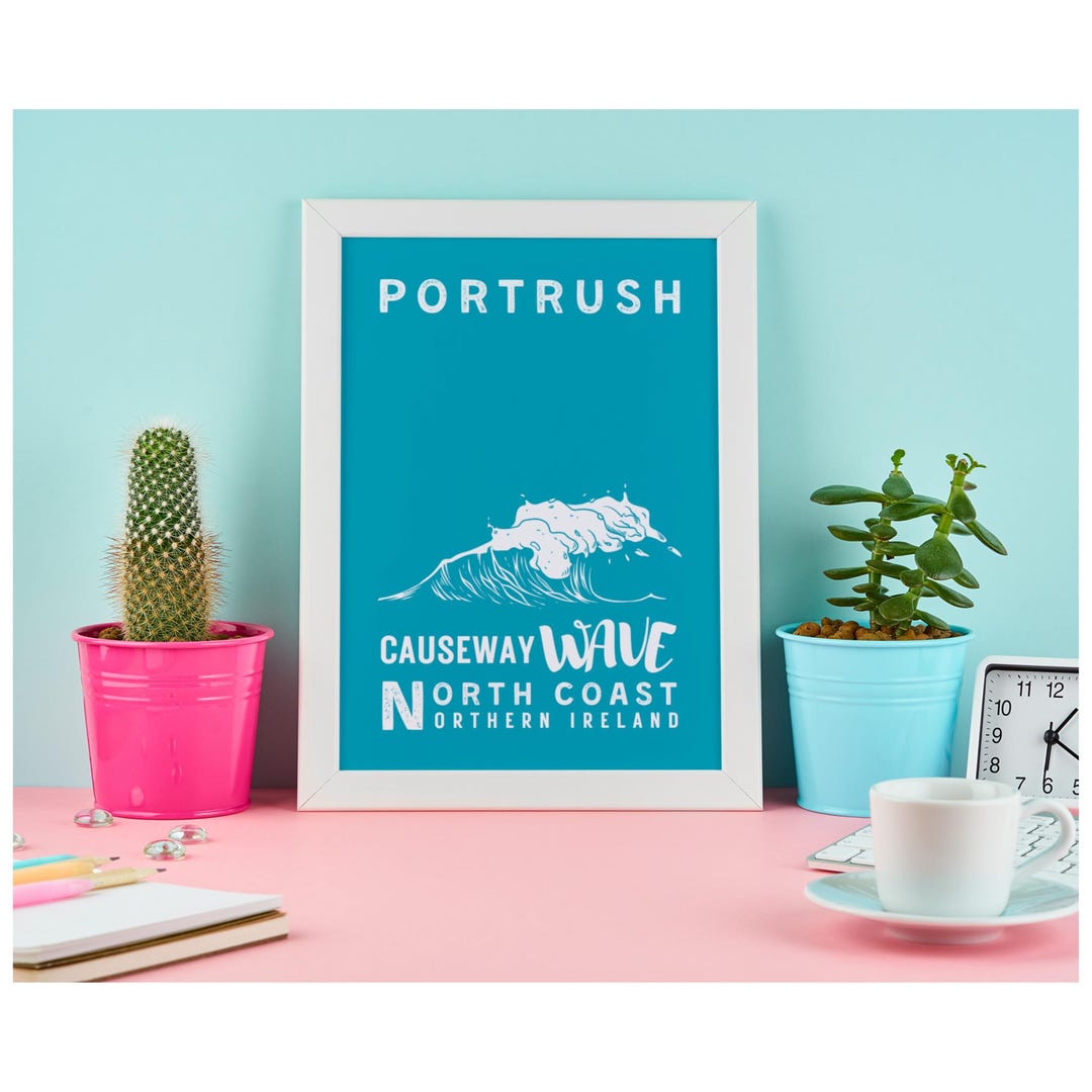 Causeway Wave Portrush A4 Art Print. Northern Ireland Wall Art. Giant's ...
