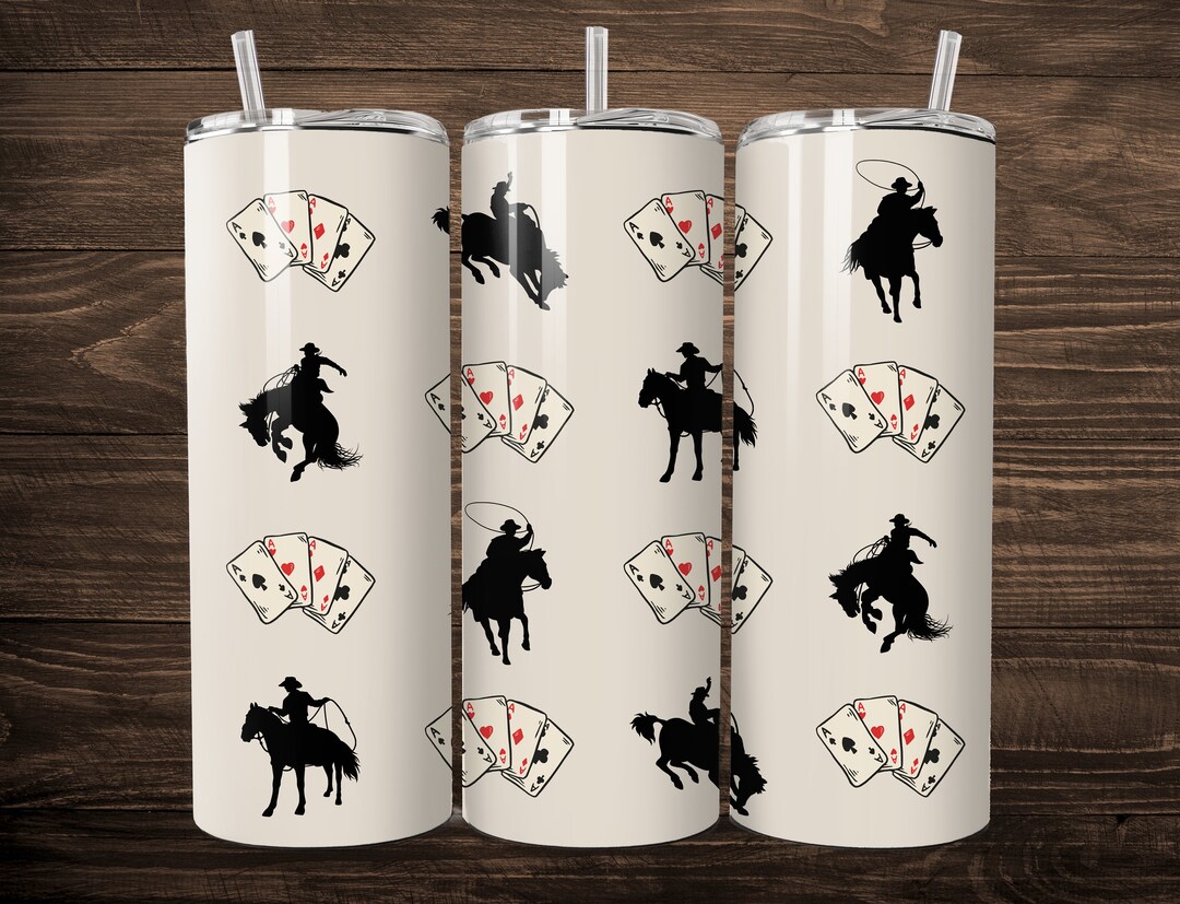 Rodeo Aces 20 Oz Skinny Tumbler Sublimation Wrap // Digital Download ...