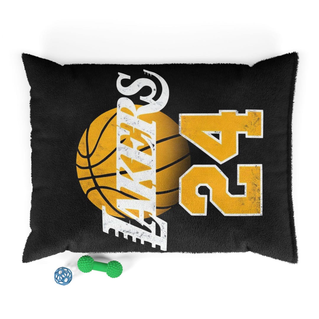 Lakers Dog Bed - NBA Team Pet Bed, Basketball Fan Puppy Mat, Sports Dog ...