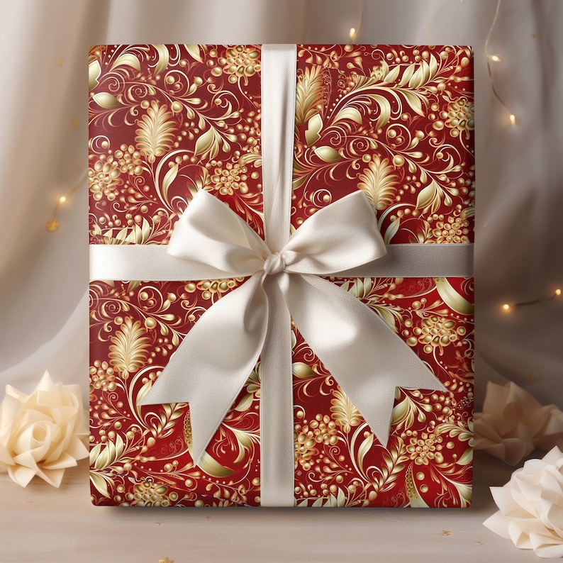 Wrapping Paper Mock-up, Canva Drag and Drop, PNG Transparent Wrapping ...