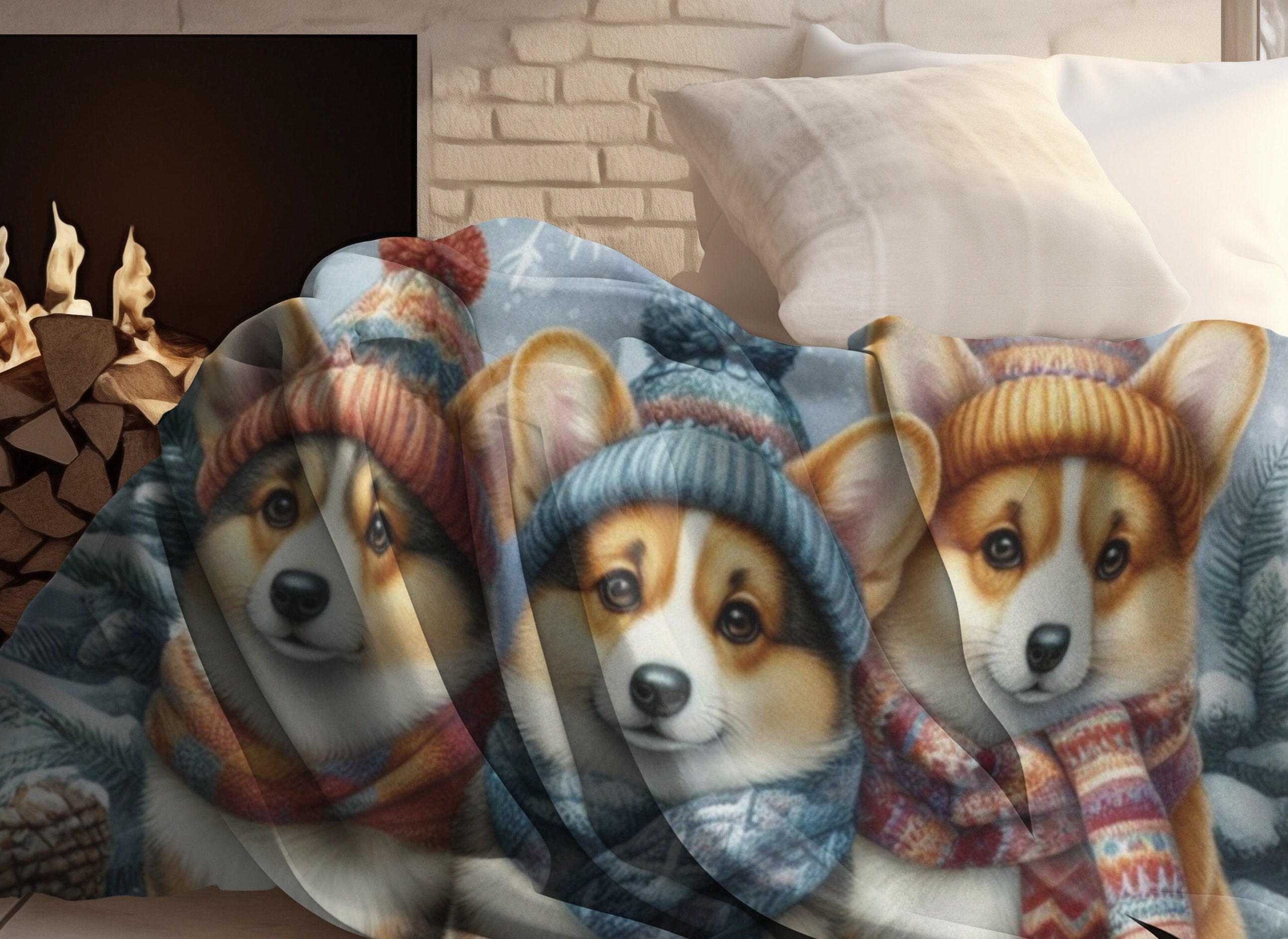 Corgi Blanket for Corgi Lover Gift Soft Fleece Blanket Lightweight but ...