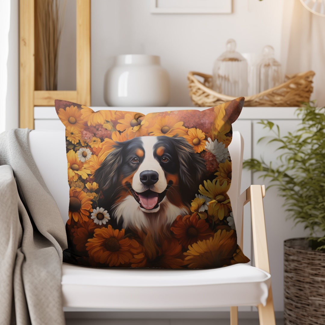 Berner Pillow for Bernese Mountain Dog Lover Soft Faux Suede Pillow ...
