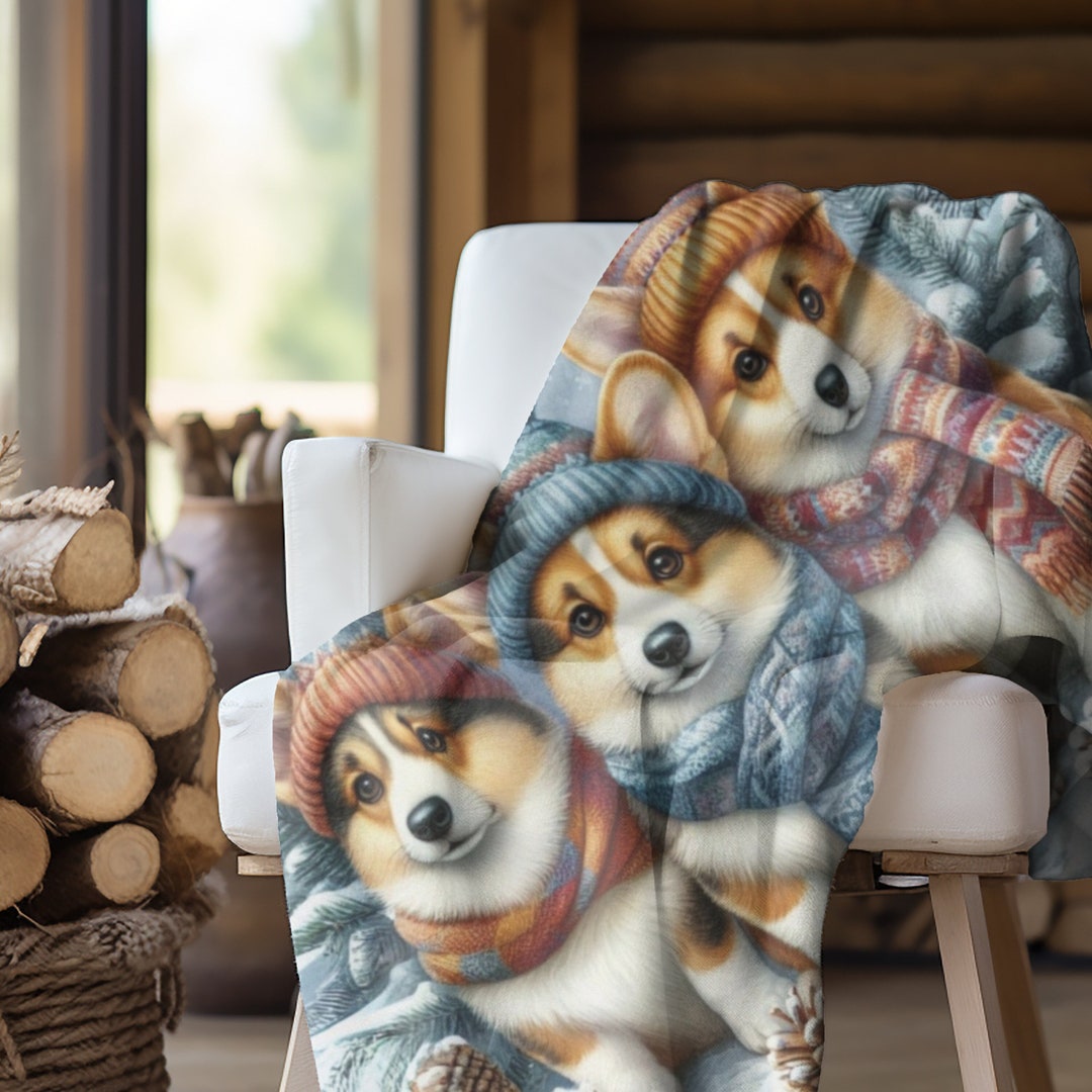 Corgi Blanket for Corgi Lover Gift Soft Fleece Blanket Lightweight but ...