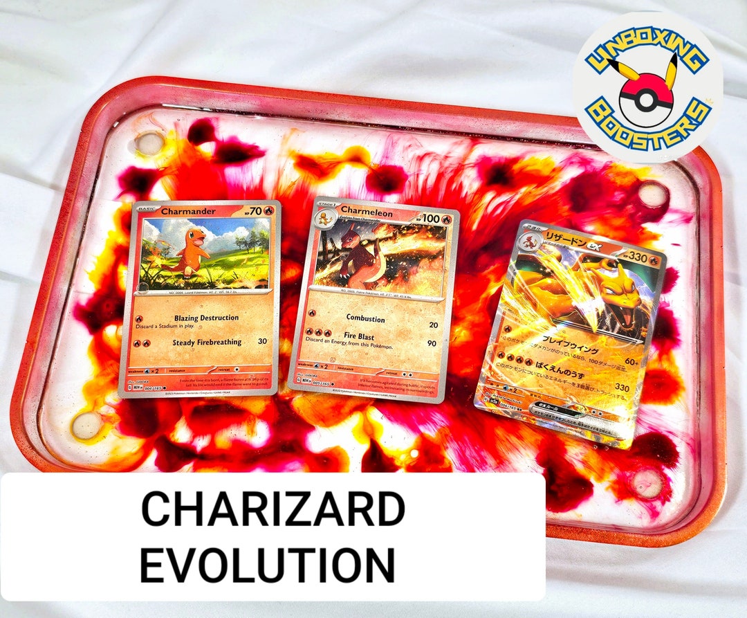 Rolling Tray Charizard Pokemon Evolution | Anime Serving Tray | Pokemon ...