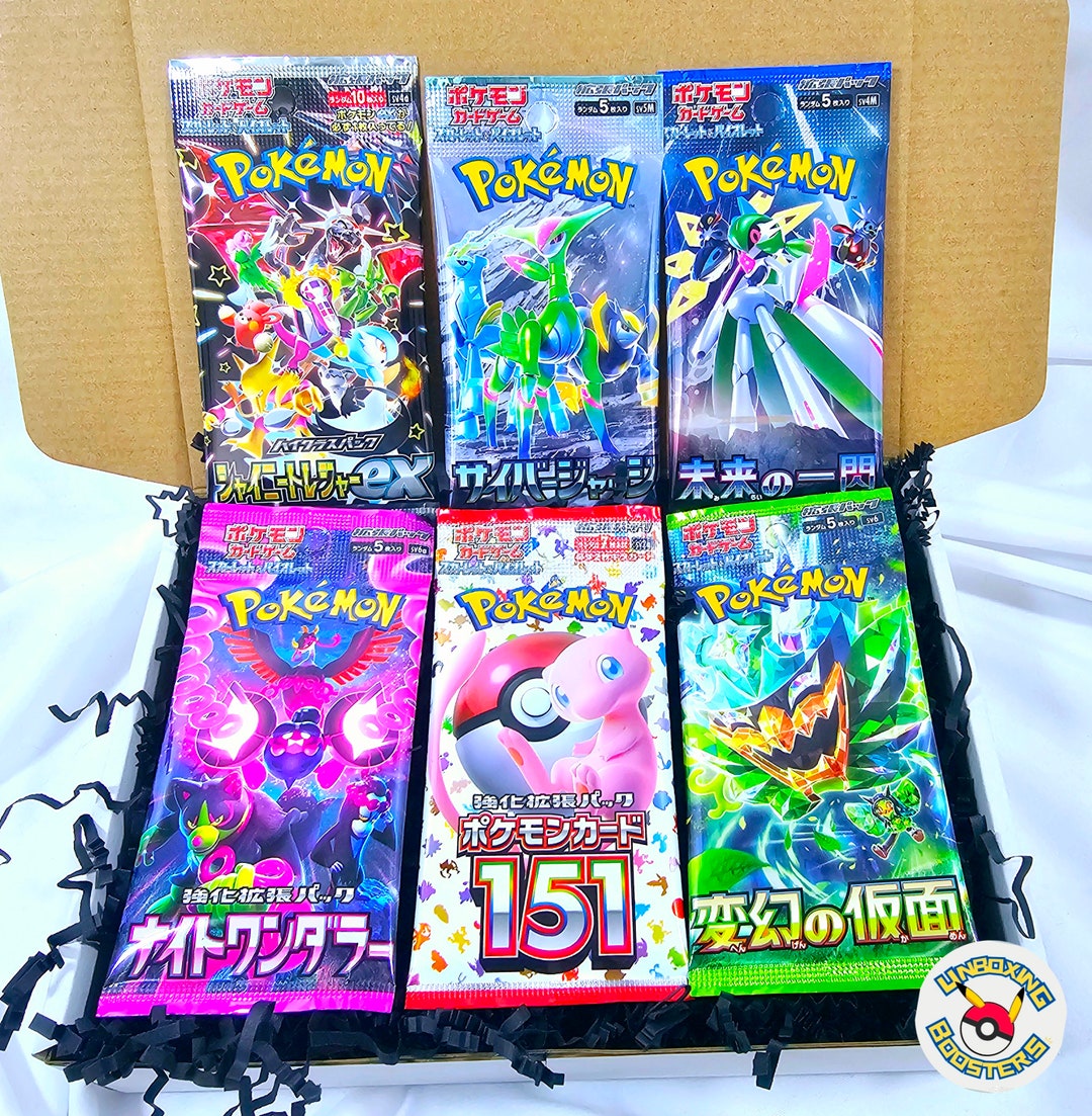Japanese Pokemon Cards Gift Box 6 Japanese Booster Packs Ultra Rare ...