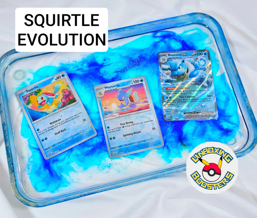 Squirtle Pokemon Evolution Rolling Tray Anime Serving Tray Pokemon Art ...