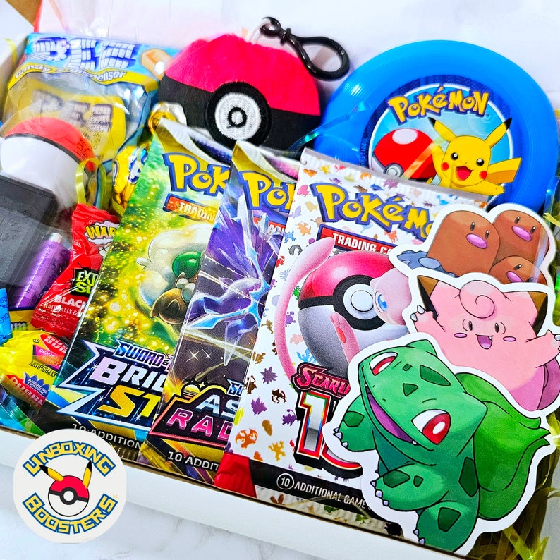 Gift Box Pokemon Cards Pokemon Birthday 3 Booster Packs 2 Ultra Rares ...