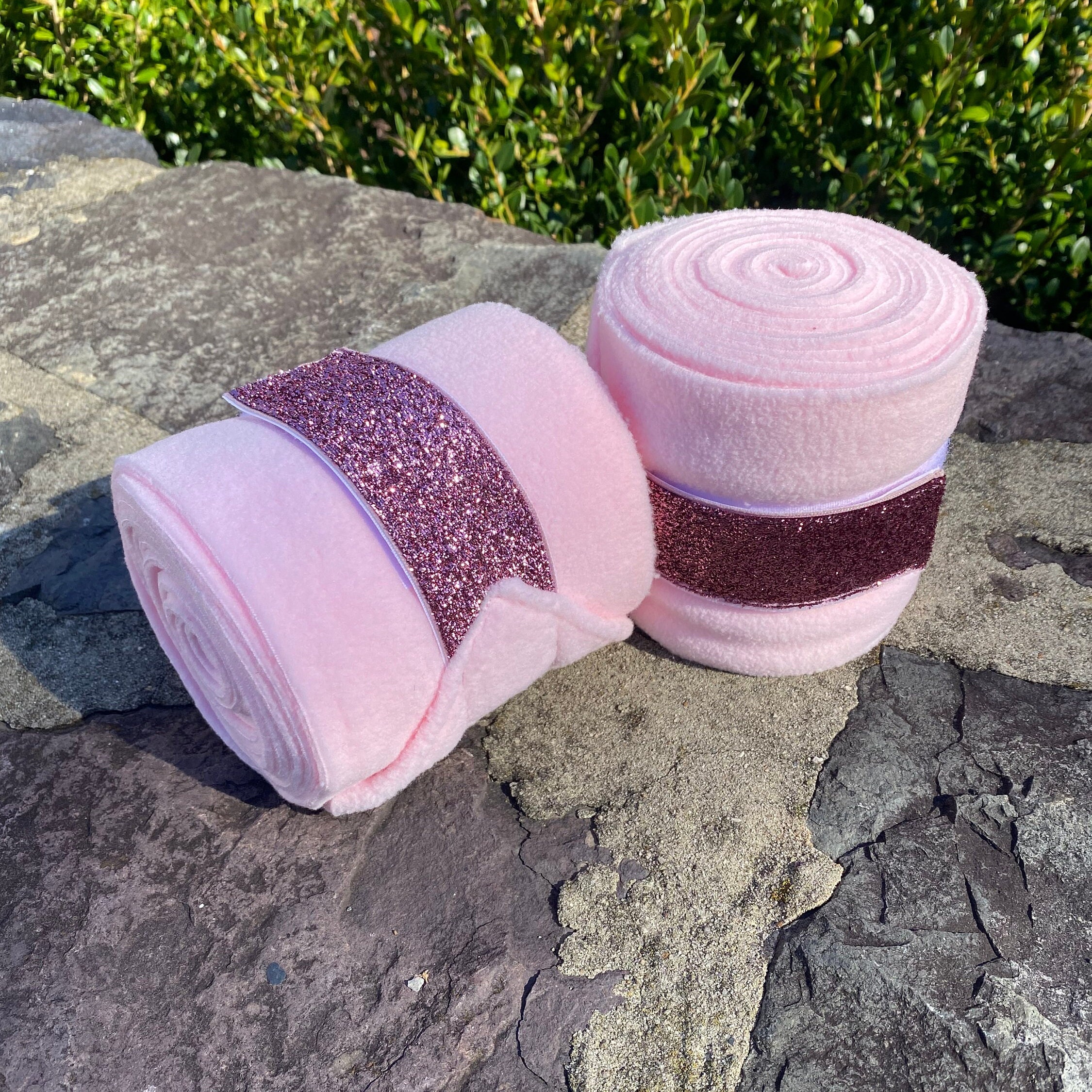 Pink Sparkle Polo Wraps for Horses, Ponies, and Minis Glitter Polo ...