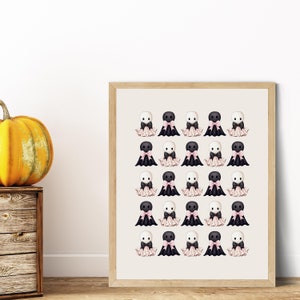 Cute Ghosts Printable Halloween Decor Digital Wall Art for Kids Room ...