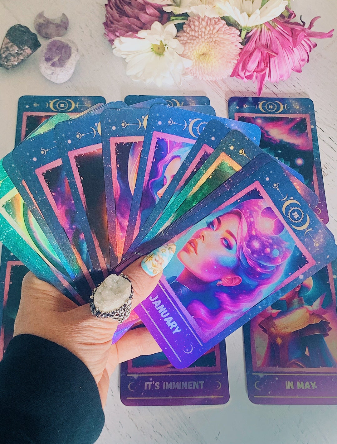 44 Cards - Timing Oracle Deck - Witchy Gift - Witchy Predictions - Time ...