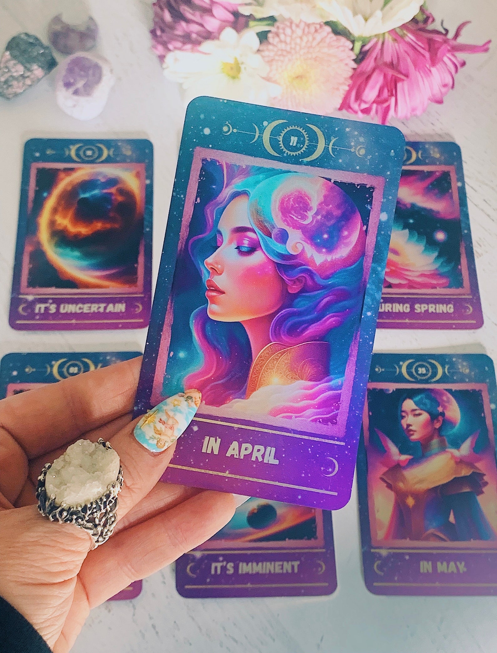 44 Cards - Timing Oracle Deck - Witchy Gift - Witchy Predictions - Time ...