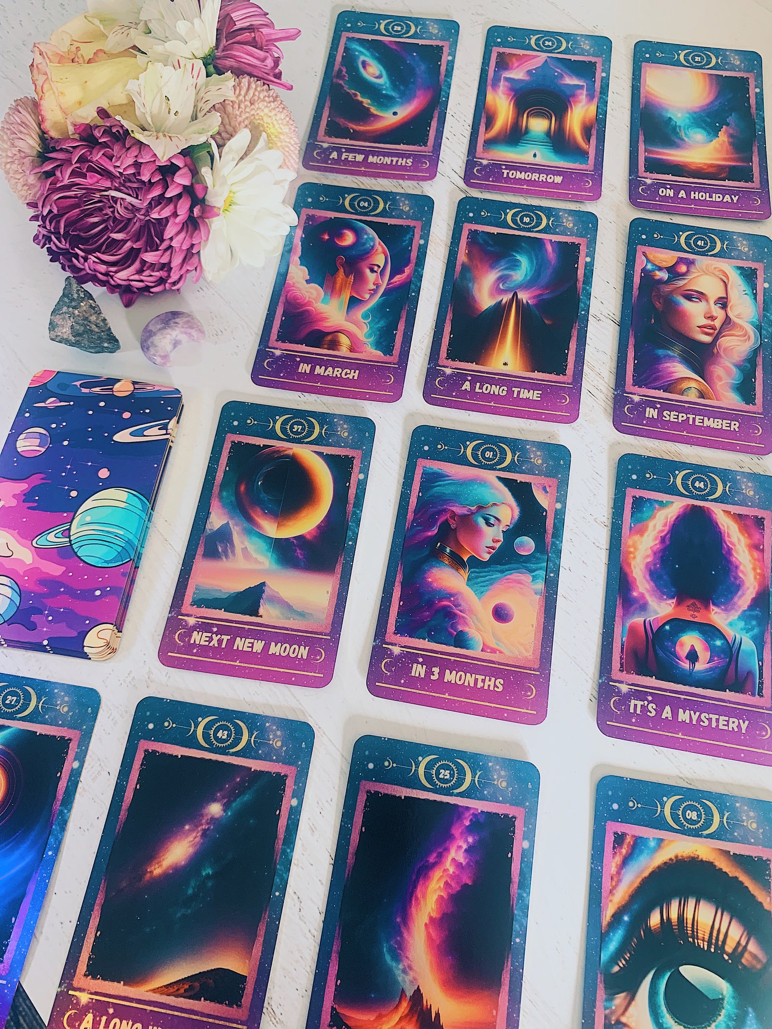 44 Cards - Timing Oracle Deck - Witchy Gift - Witchy Predictions - Time ...