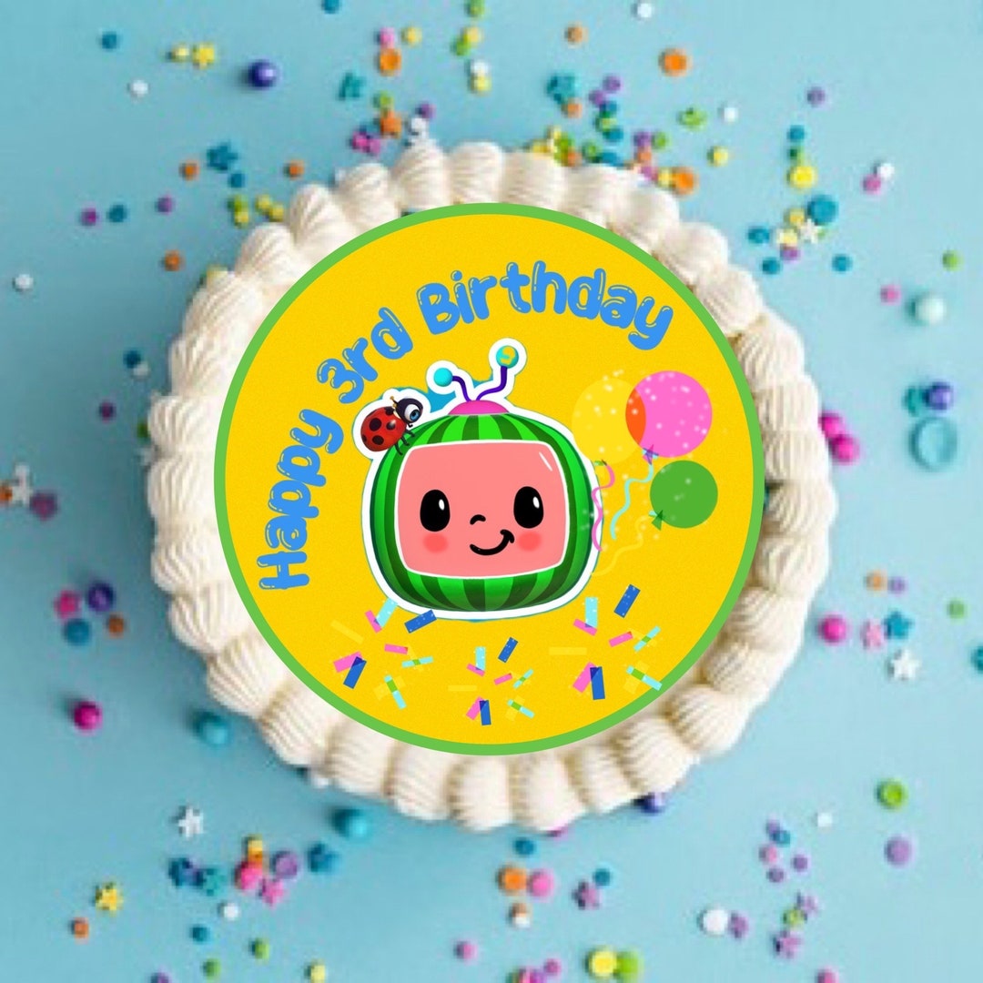 Coco Melón Edible Cake Topper , Coco Kids Party Theme, Coco Melon ...