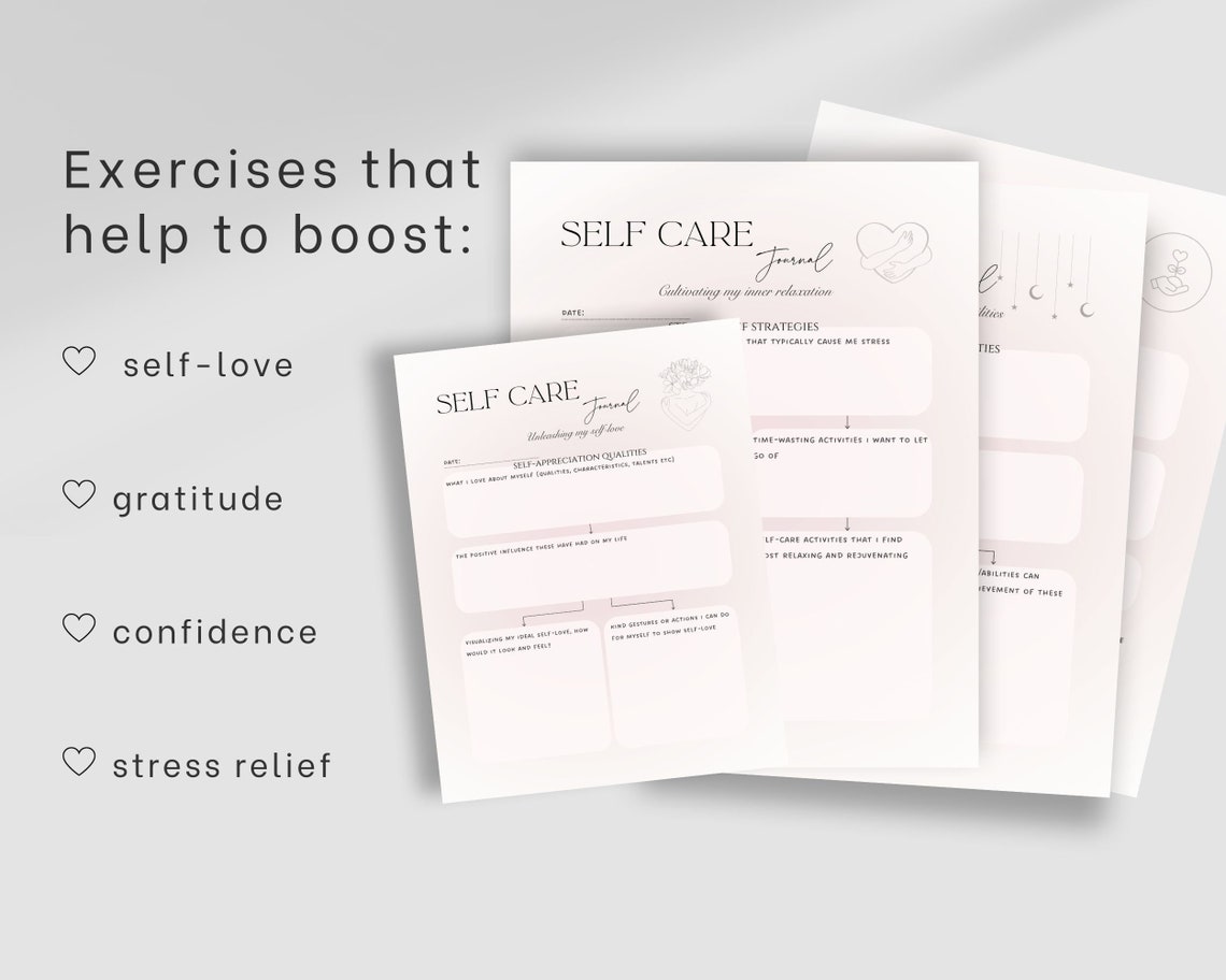 Self Care Planner Printable Self Care Checklist Self Care Worksheet