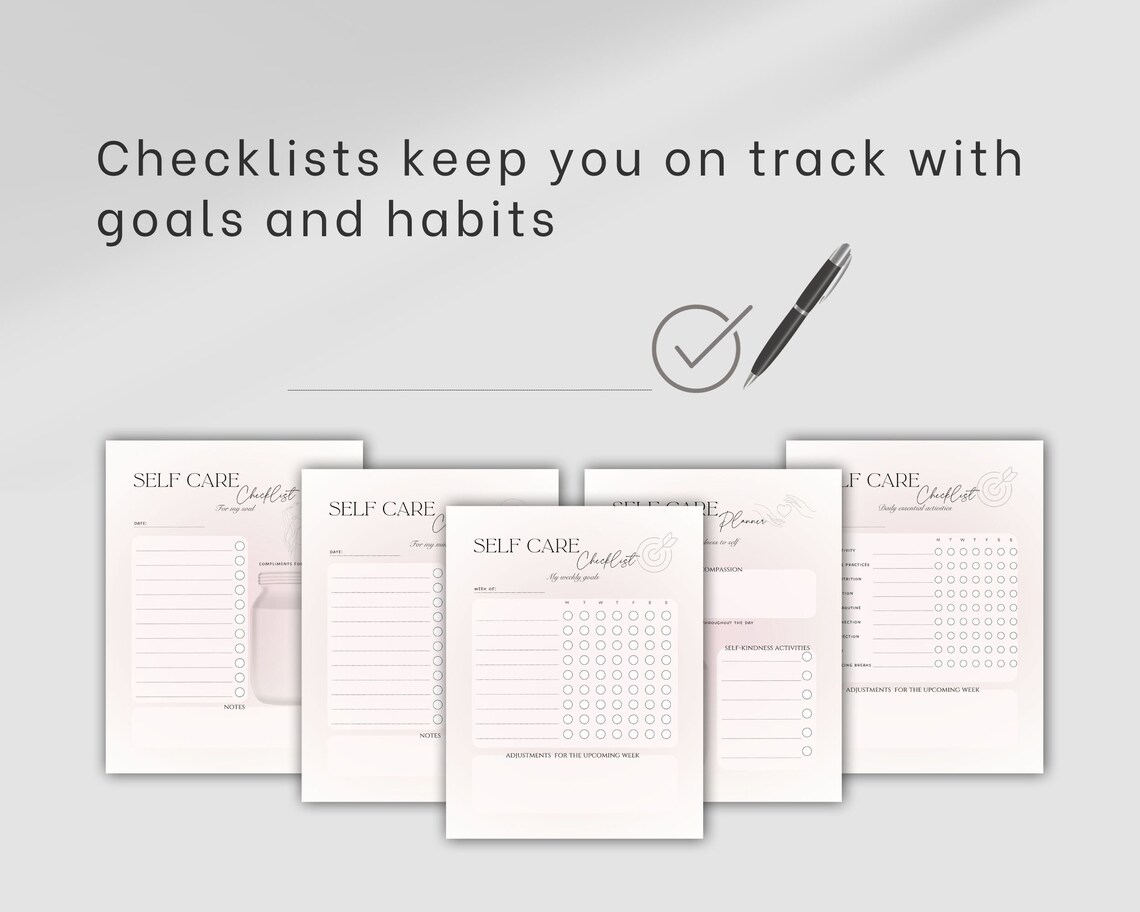 Self Care Planner Printable, Self Care Checklist, Self Care Worksheet ...