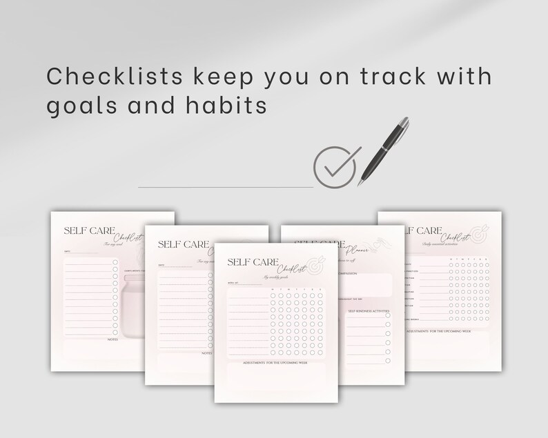 Self Care Planner Printable, Self Care Checklist, Self Care Worksheet ...