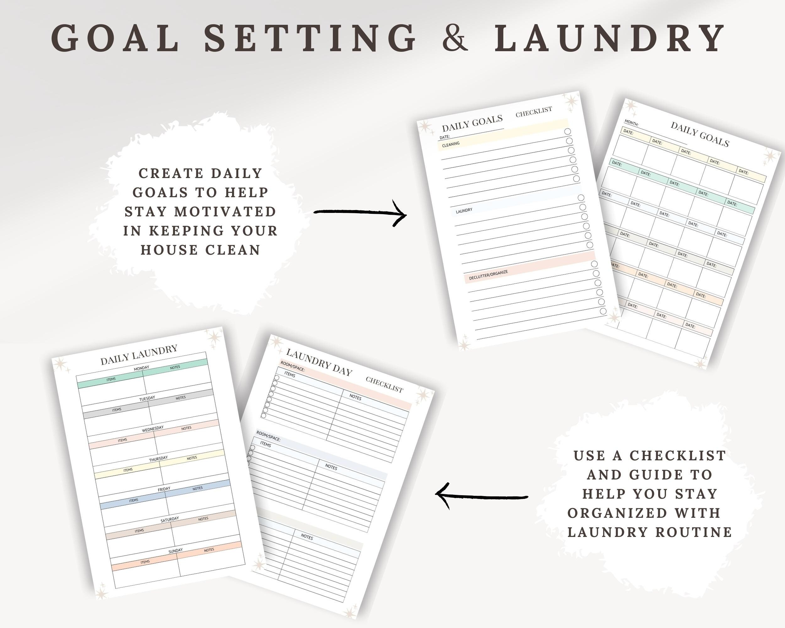 EDITABLE ADHD Cleaning Planner, ADHD Cleaning Checklist, Daily, Weekly ...