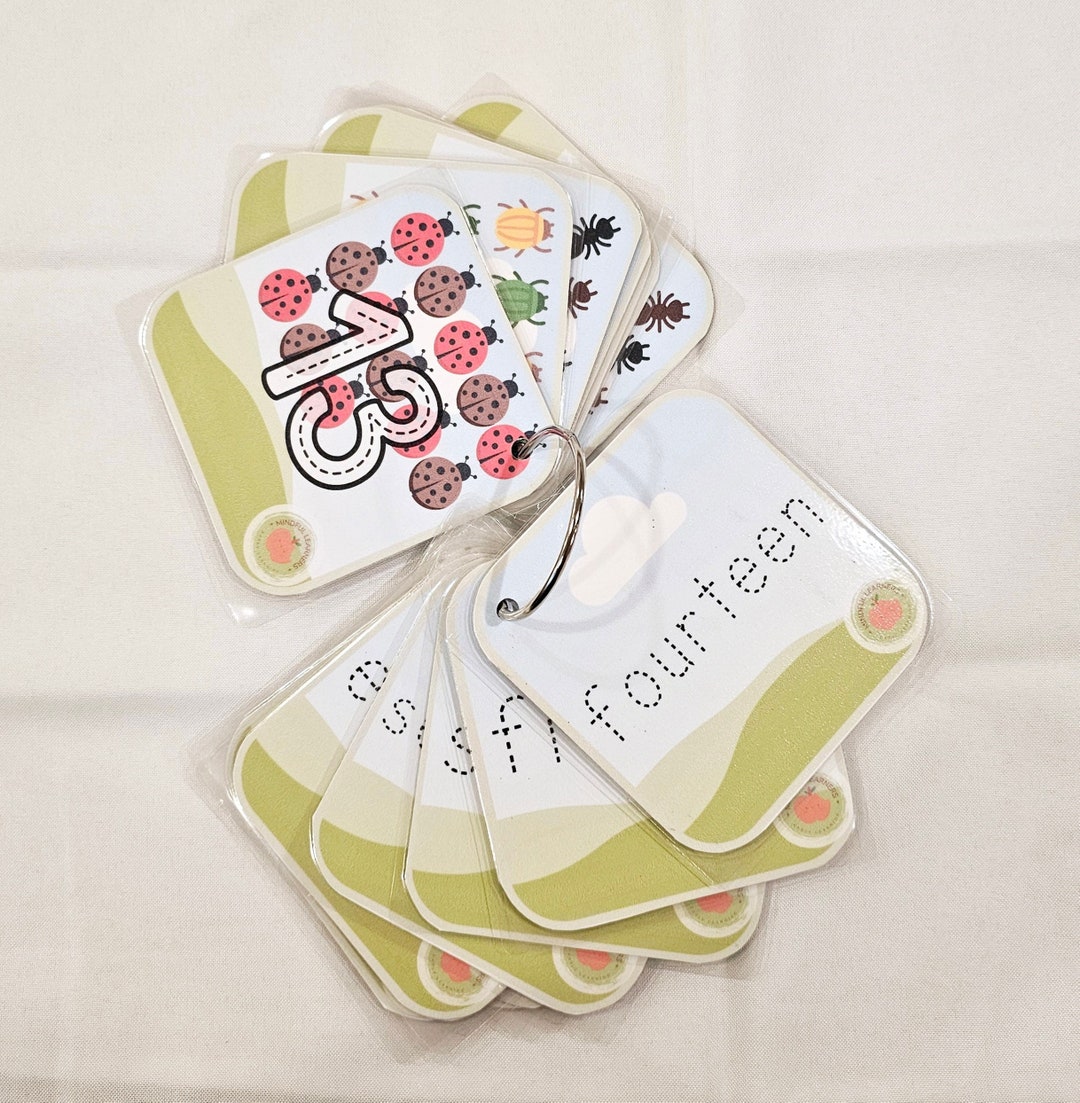 Trace and Count Number Cards - Etsy