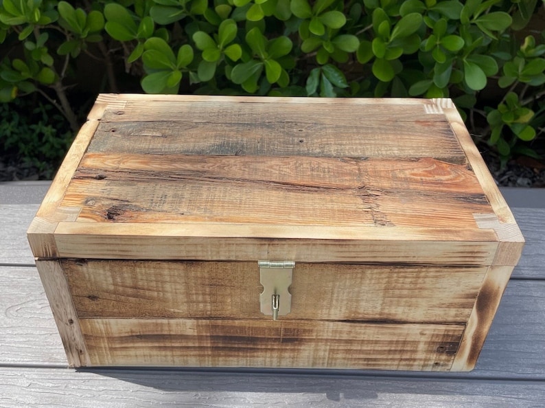 Rustic Pine Wood Keepsake Box: Wedding Card & Memory Storage - Etsy