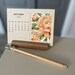 Downloadable Postcard Style Beige Calendar Jan to Dec 2024 Monthly Desk ...