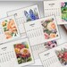Downloadable Postcard Style Beige Calendar Jan to Dec 2024 Monthly Desk ...