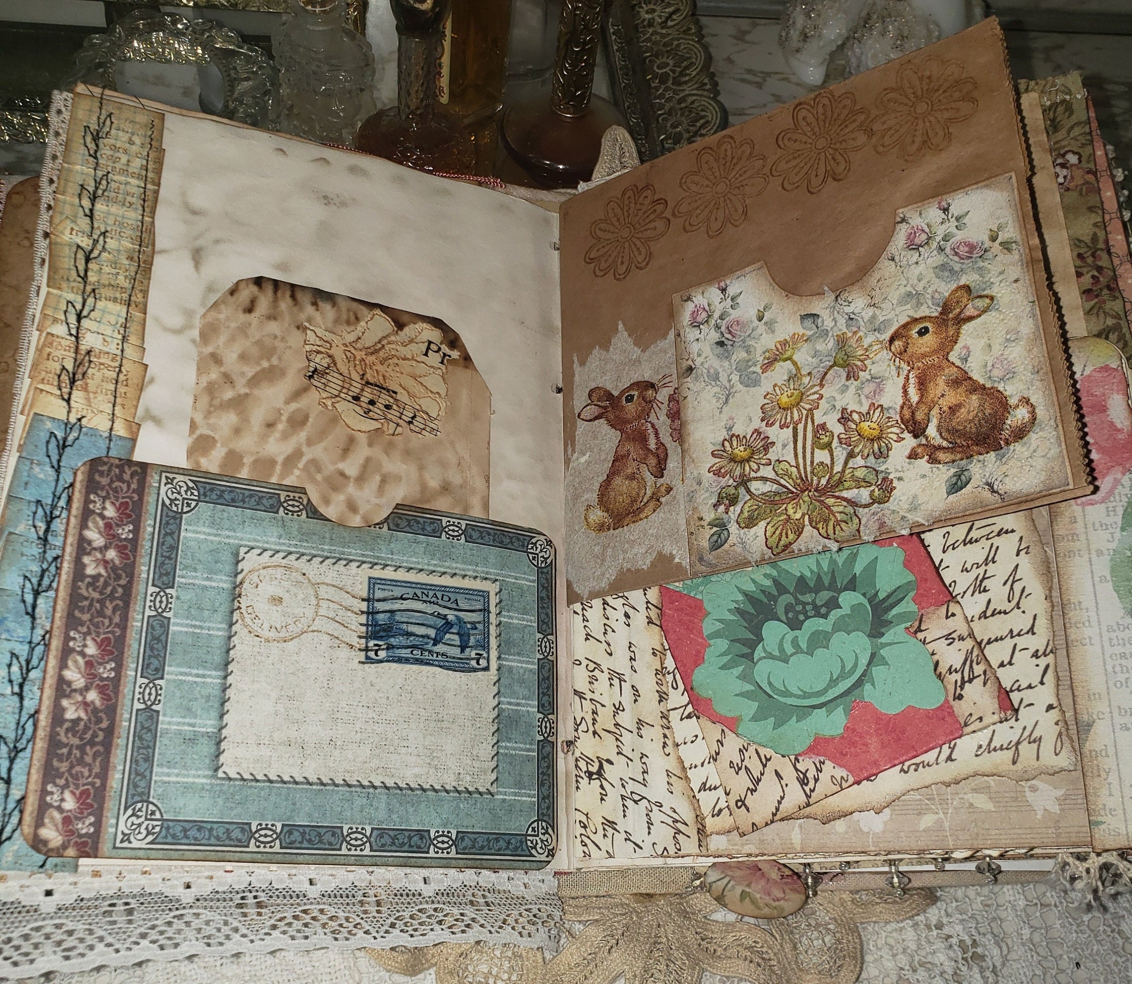 Edna's Dreamy Lacy Junk Journal - Etsy