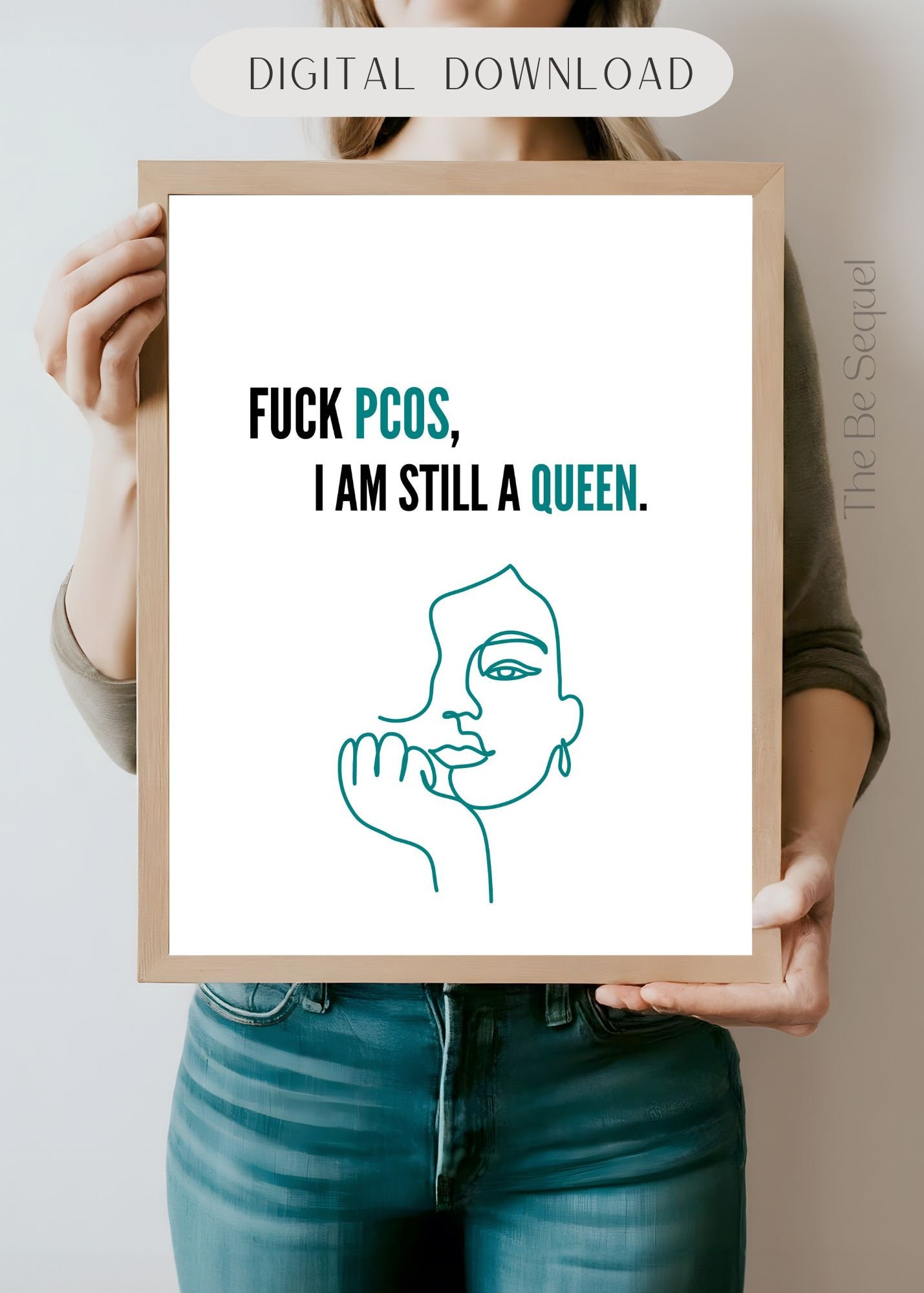F*ck PCOS Digital Download, PCOS Awareness Wall Art, I'm Still a Queen ...