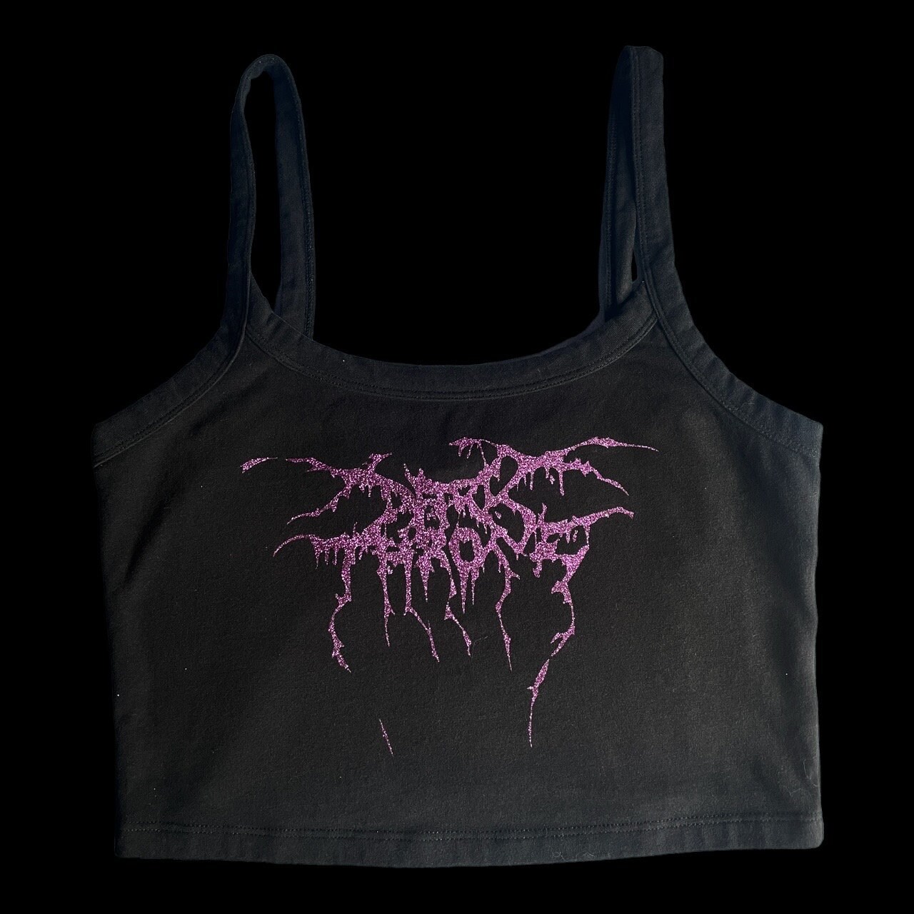 Darkthrone Black Metal Death Metal Handmade Black Cropped Metal Logo ...