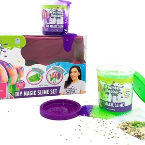 Doctor Squish - DIY Magic Slime Set, Twin Pack (green & Purple), With ...