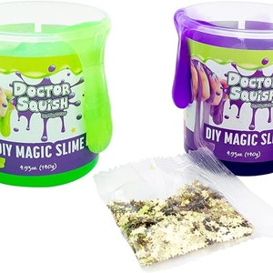 Doctor Squish - DIY Magic Slime Set, Twin Pack (green & Purple), With ...