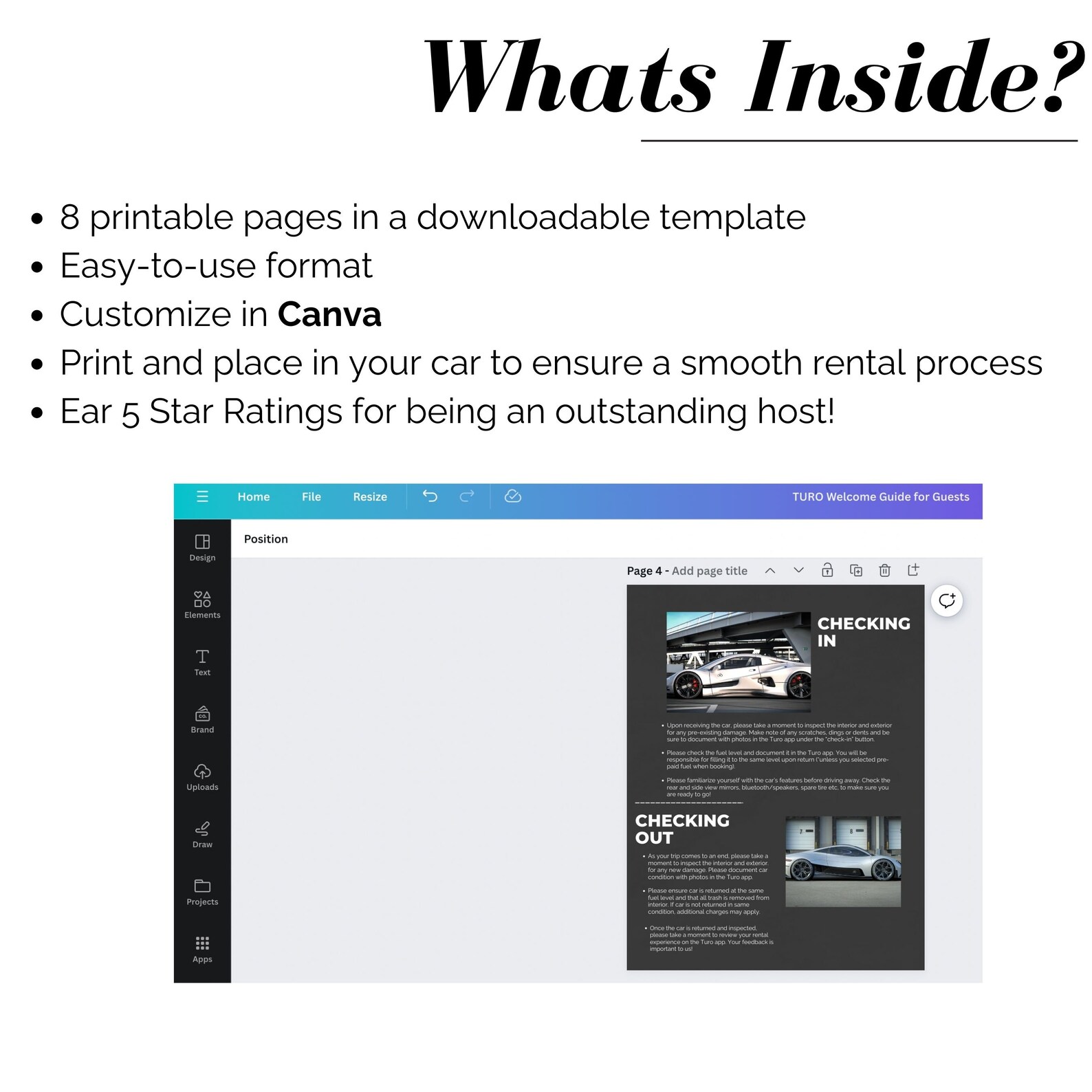 TURO Welcome Guide for Guests - Etsy